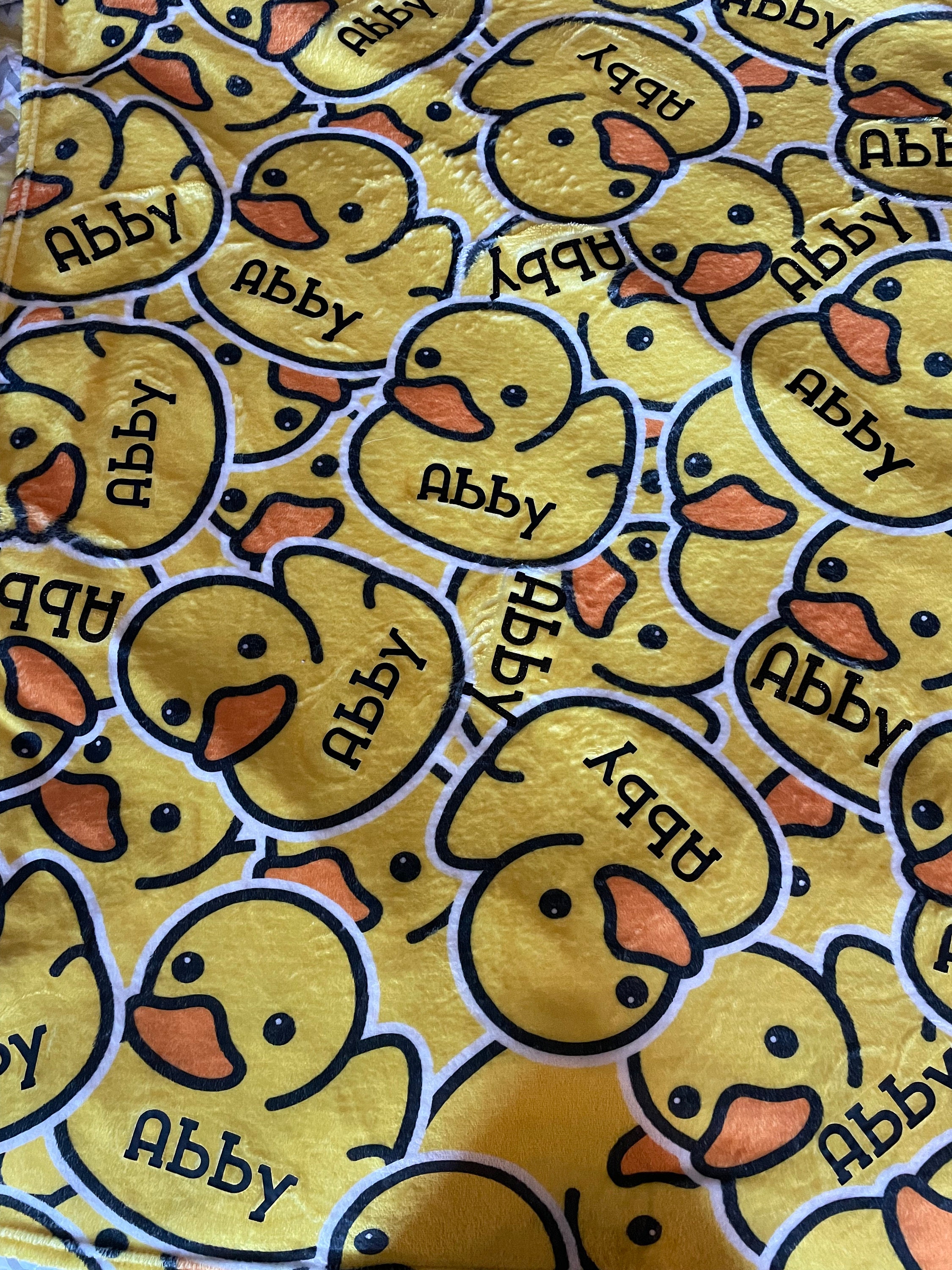 Personalized Rubber Duck Blanket Duck Blanket Cheer Gift Unique Gift ...