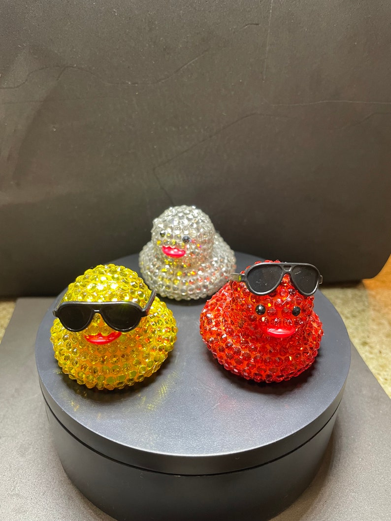 Small Bling Duck With Accessory Hat Cheer Bracelet Sunglasses ...