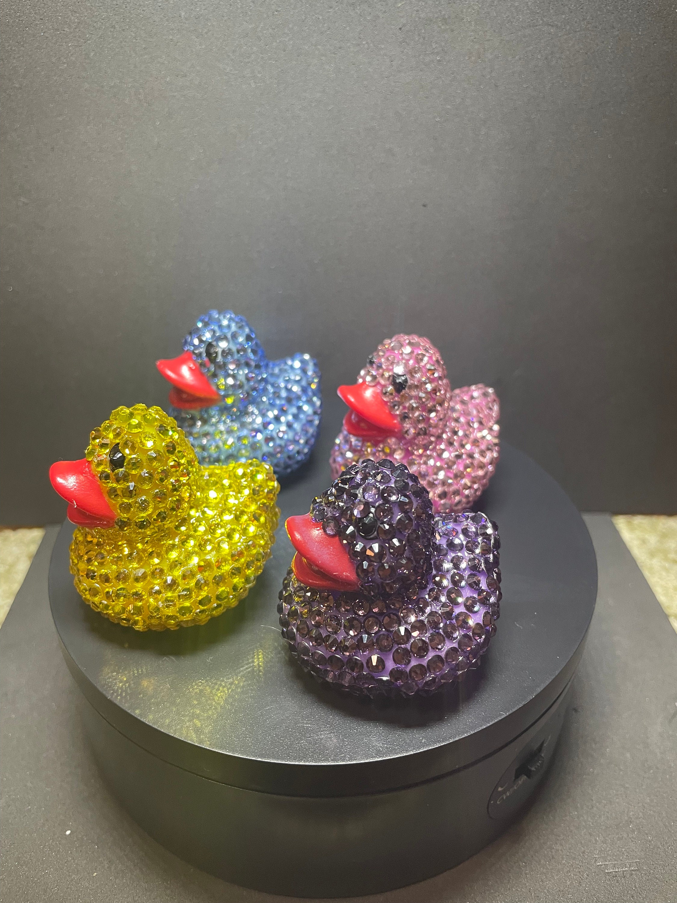 Mini Bling Duck Rhinestone Rubber Duck Cheer Gift Car Gift Unique Gift ...