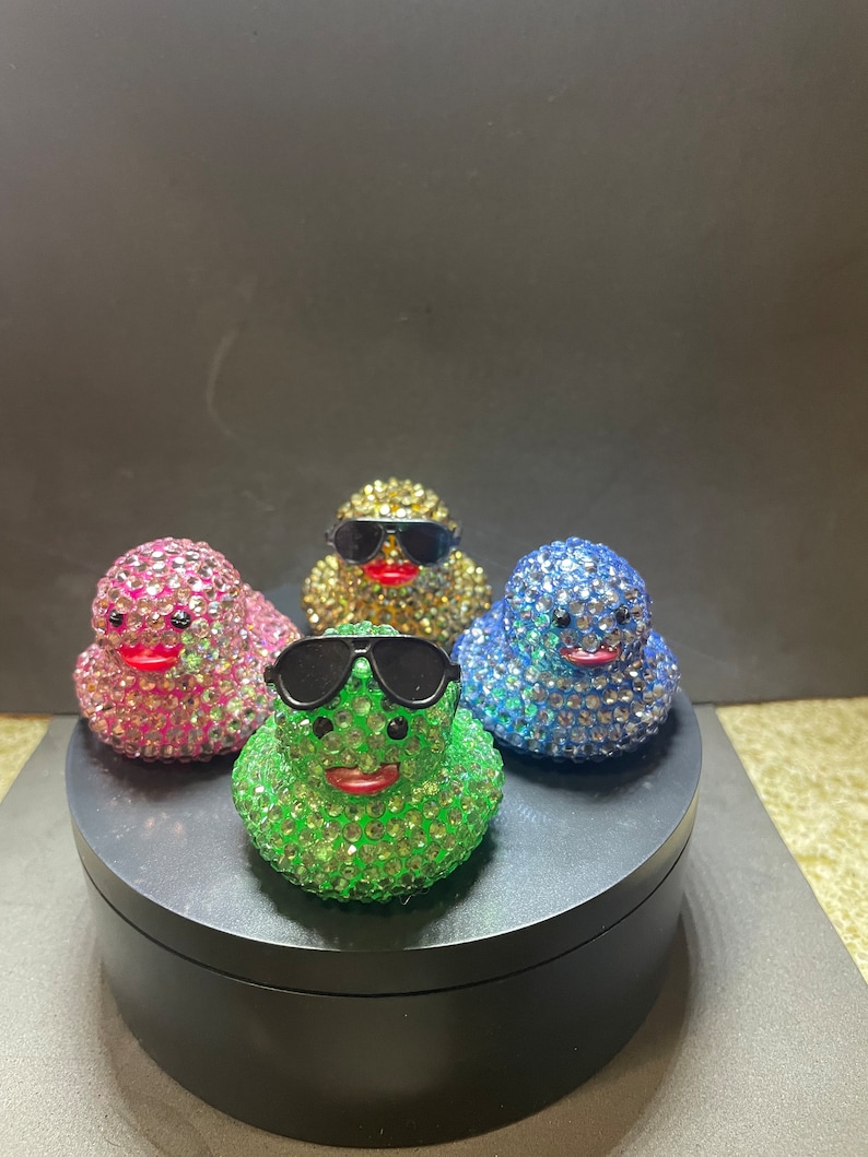 Small Bling Duck With Accessory Hat Cheer Bracelet Sunglasses ...