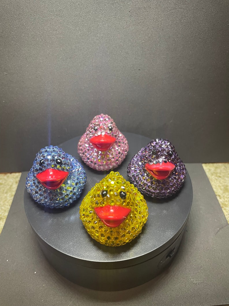 Mini Bling Duck| Rhinestone Rubber Duck| Cheer Gift| Car Gift| Unique ...