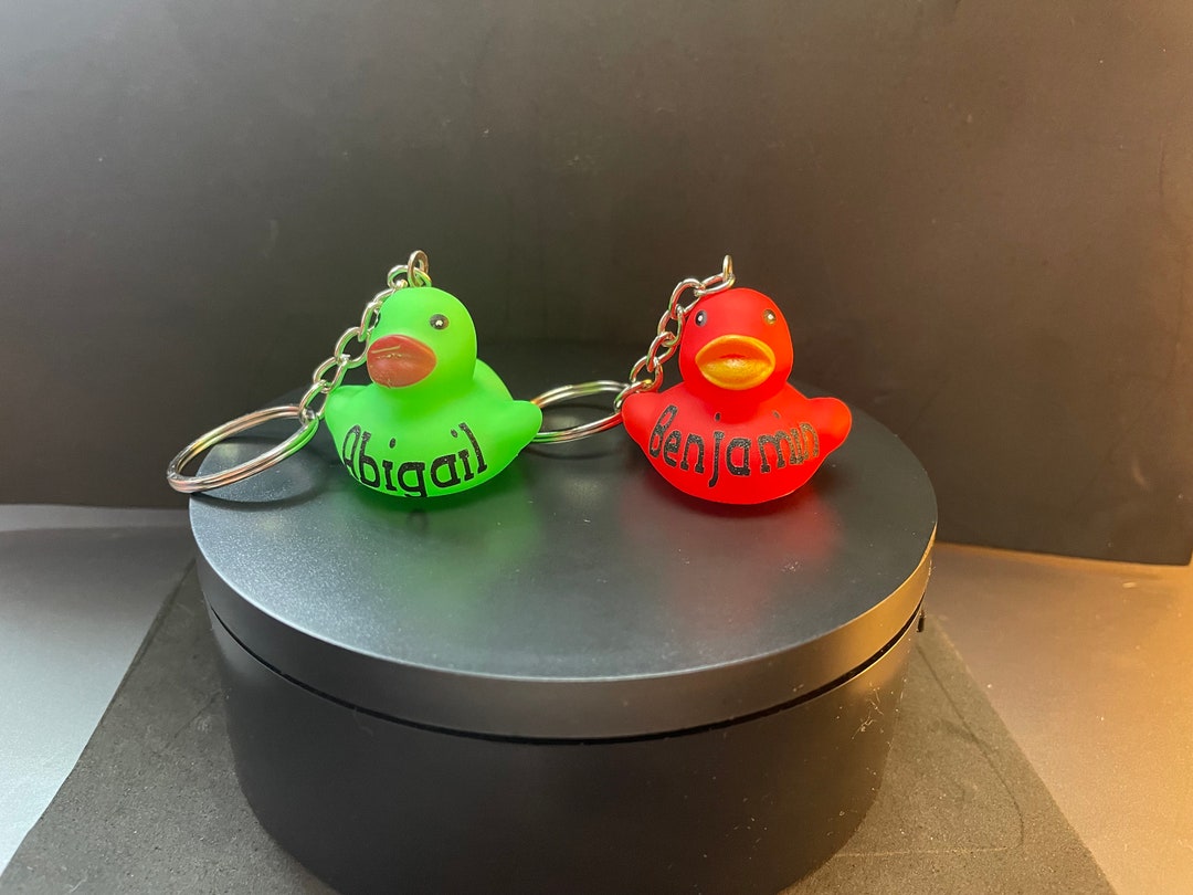 Personalized Rubber Duck Keychain| Cheer Gift| Car Ducking| Unique Gift ...