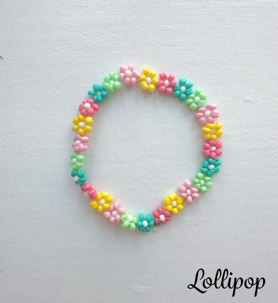 Colorful Seed Bead Flower Bracelet - Etsy