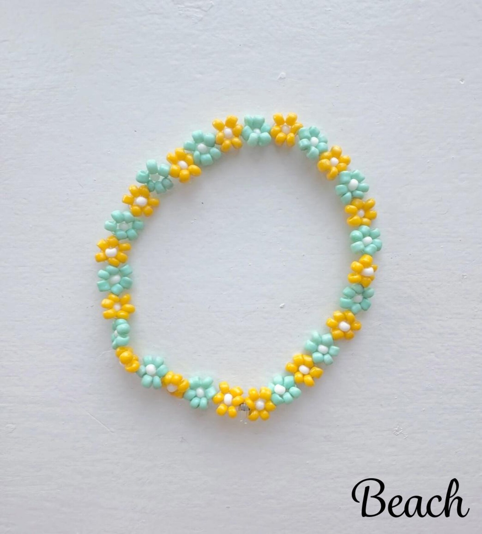 Colorful Seed Bead Flower Bracelet - Etsy
