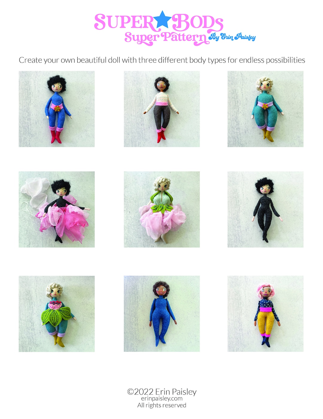 Super Bods Super Pattern, 3 Different Body Types, Plus Detailed Wooden ...