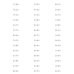 K,G1,G2 Math Worksheets Printable Instant Download Addition Subtraction ...
