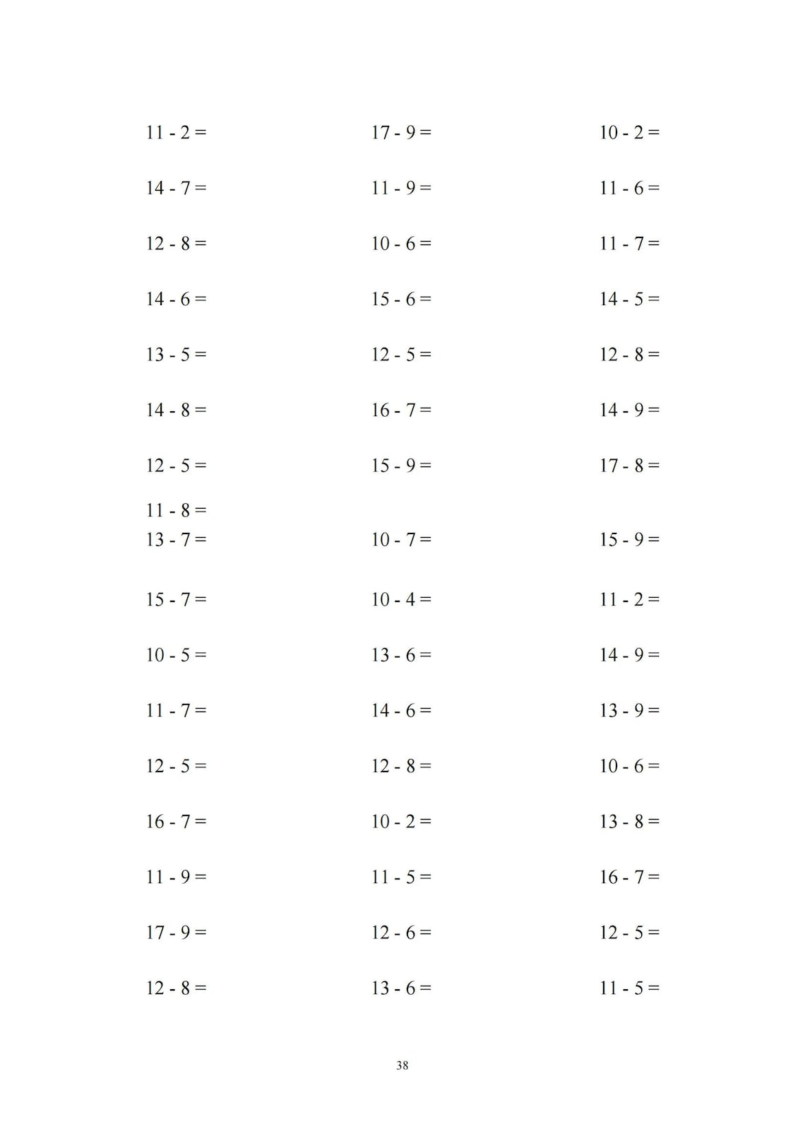 K,G1,G2 Math Worksheets Printable Instant Download Addition Subtraction ...