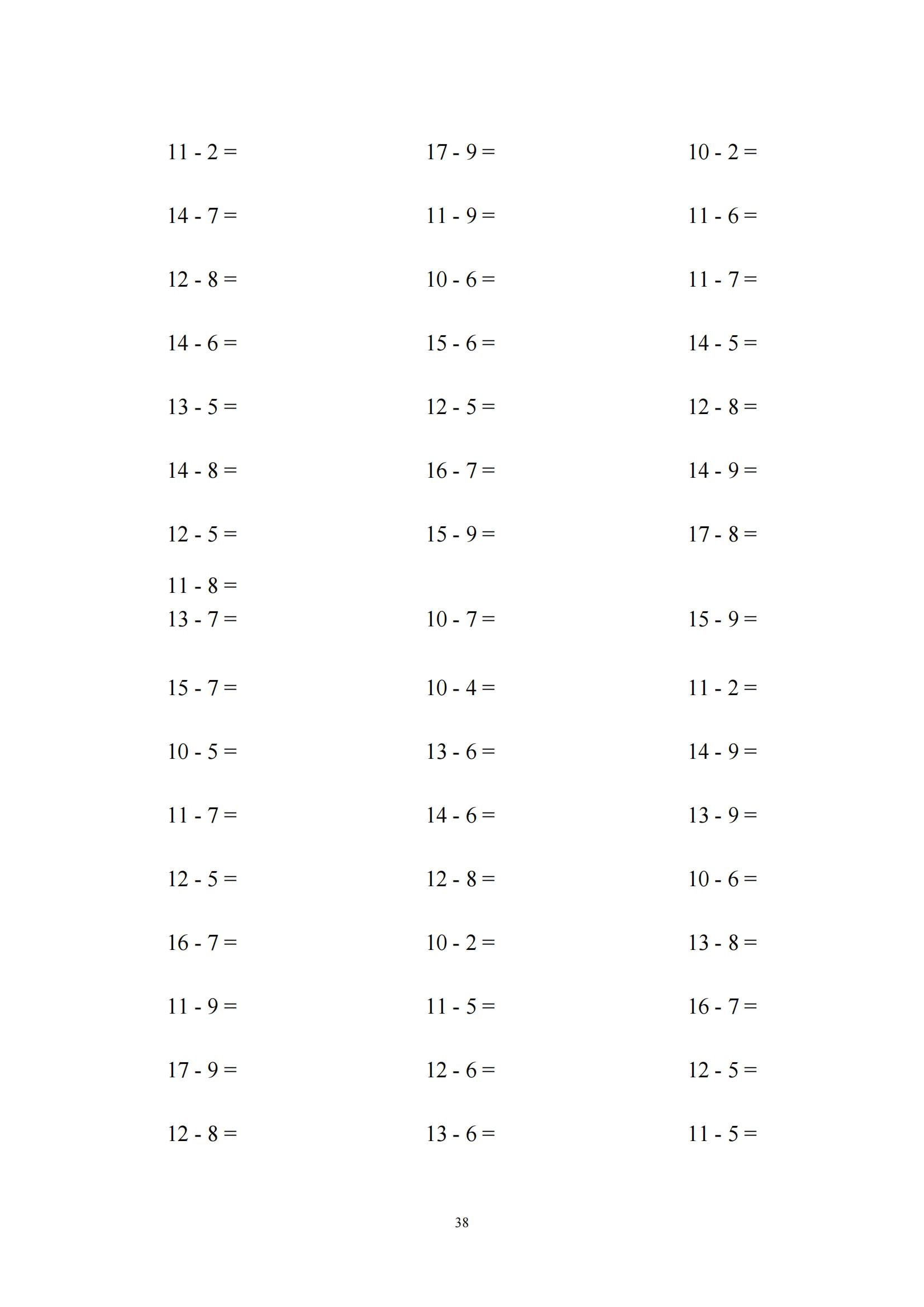 K,G1,G2 Math Worksheets Printable Instant Download Addition Subtraction ...