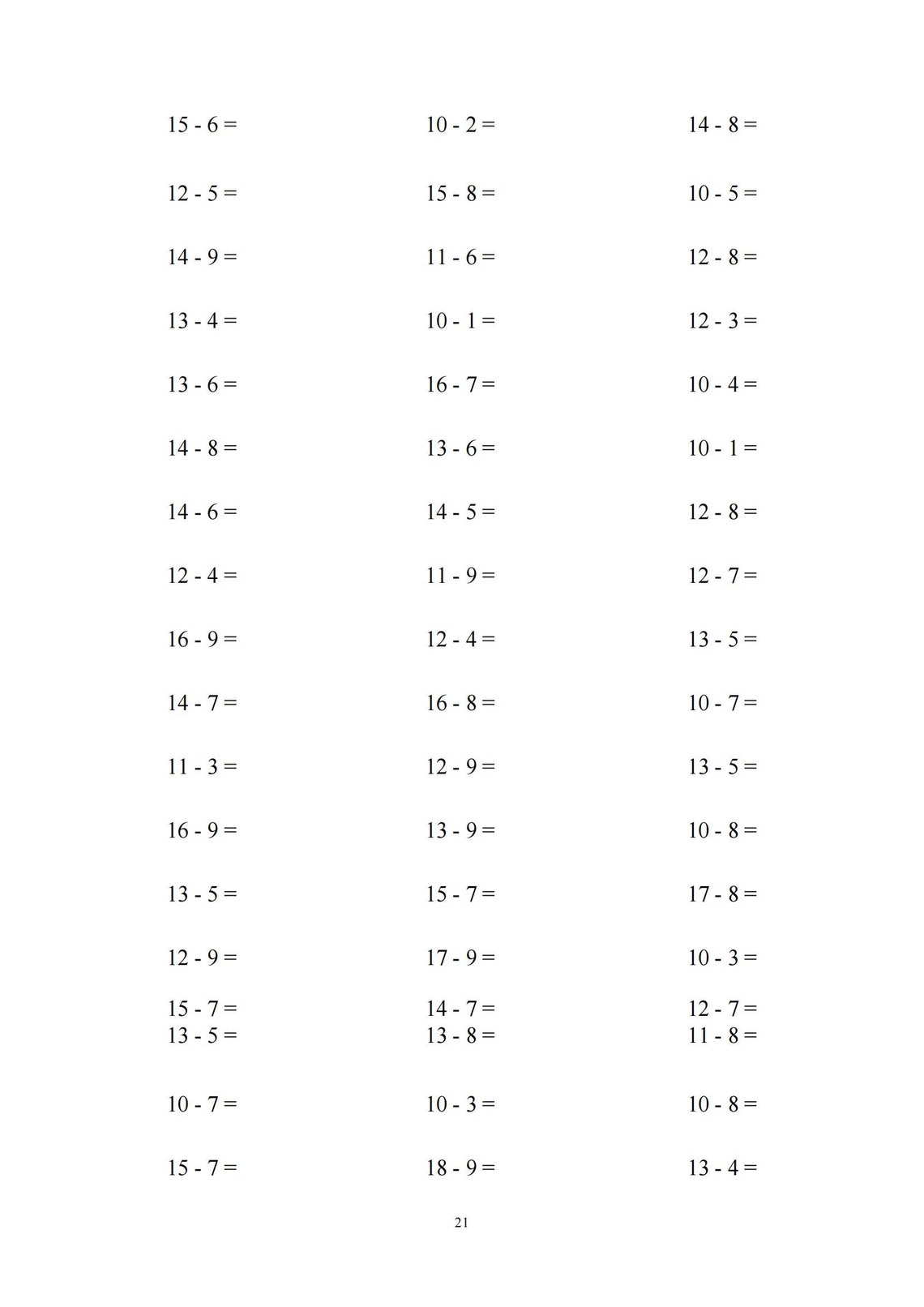 K,G1,G2 Math Worksheets Printable Instant Download Addition Subtraction ...