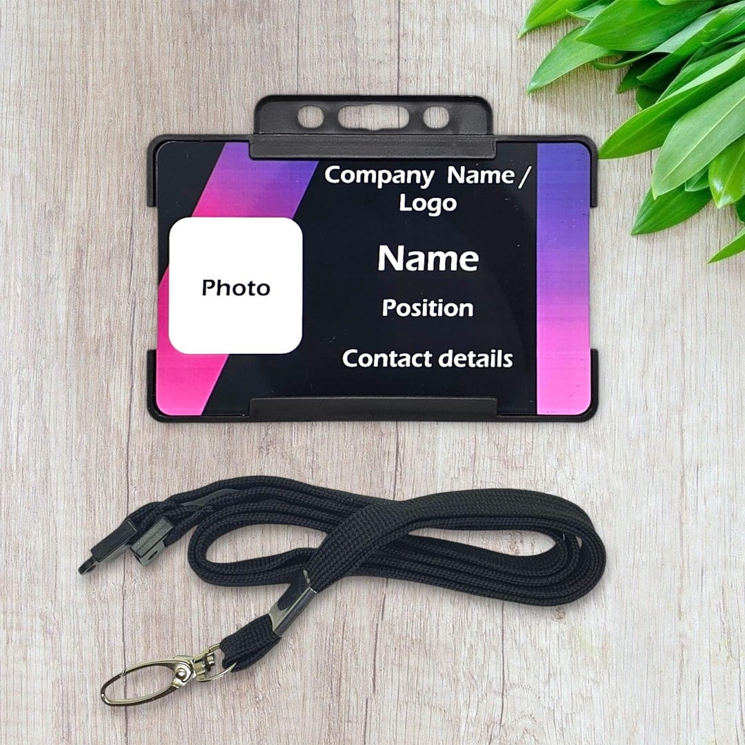 Personalised ID Card - Logo - Work ID - Identification Badge - Staff ID ...