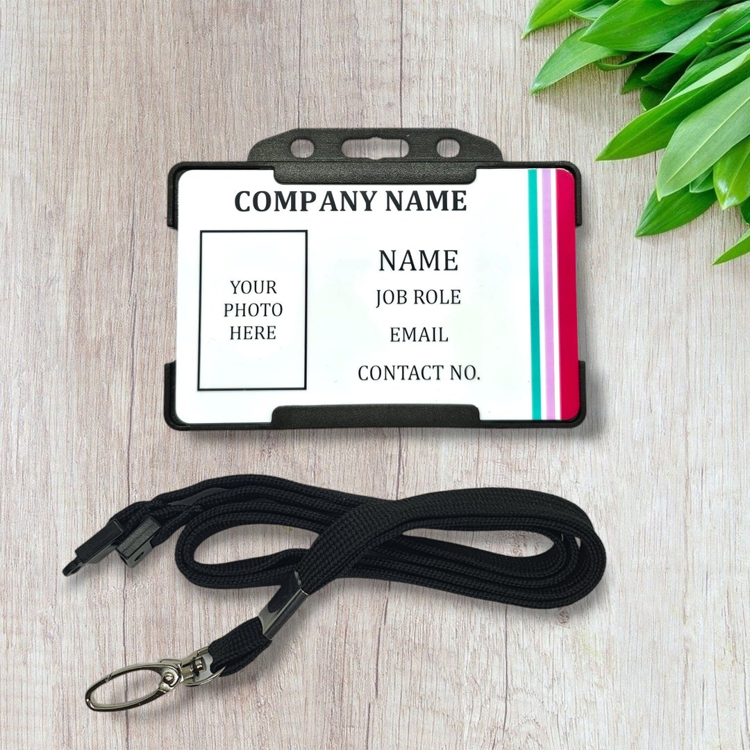 Personalised ID Card - Logo - Work ID - Identification Badge - Staff ID ...