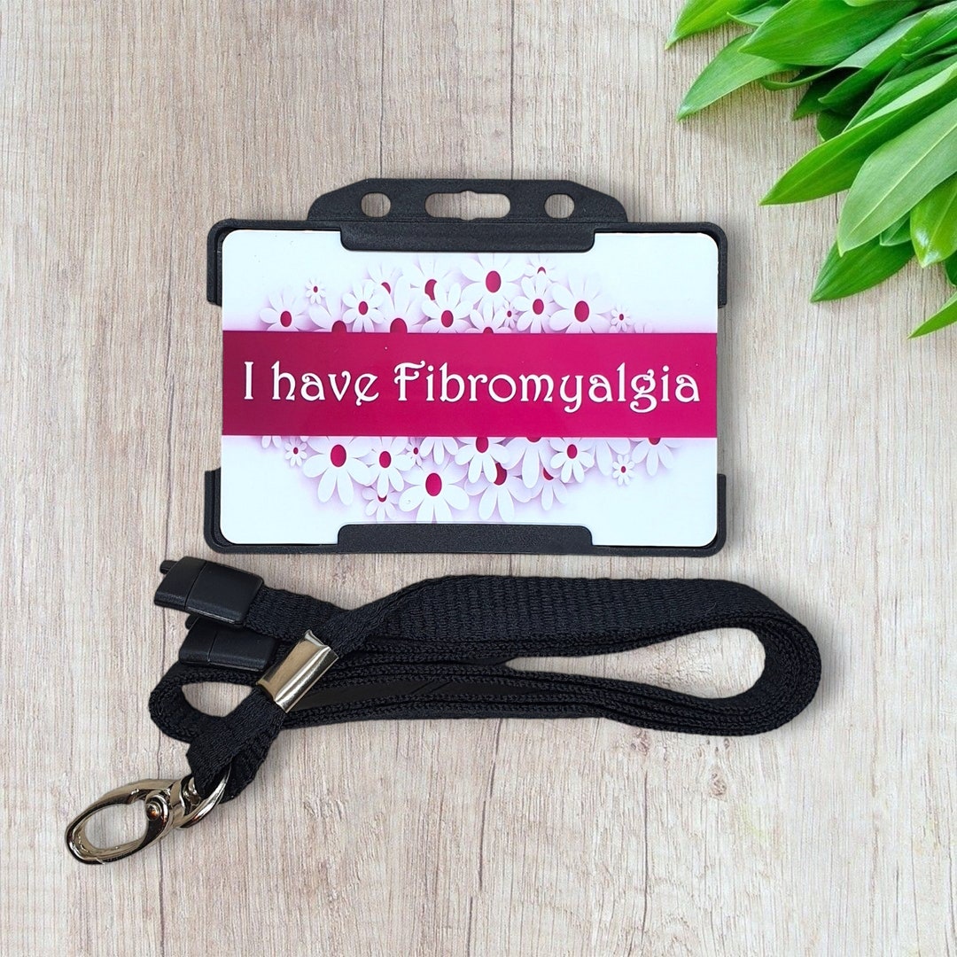 Fibromyalgia Medical Alert Card - Hidden Disability Lanyard PVC ...