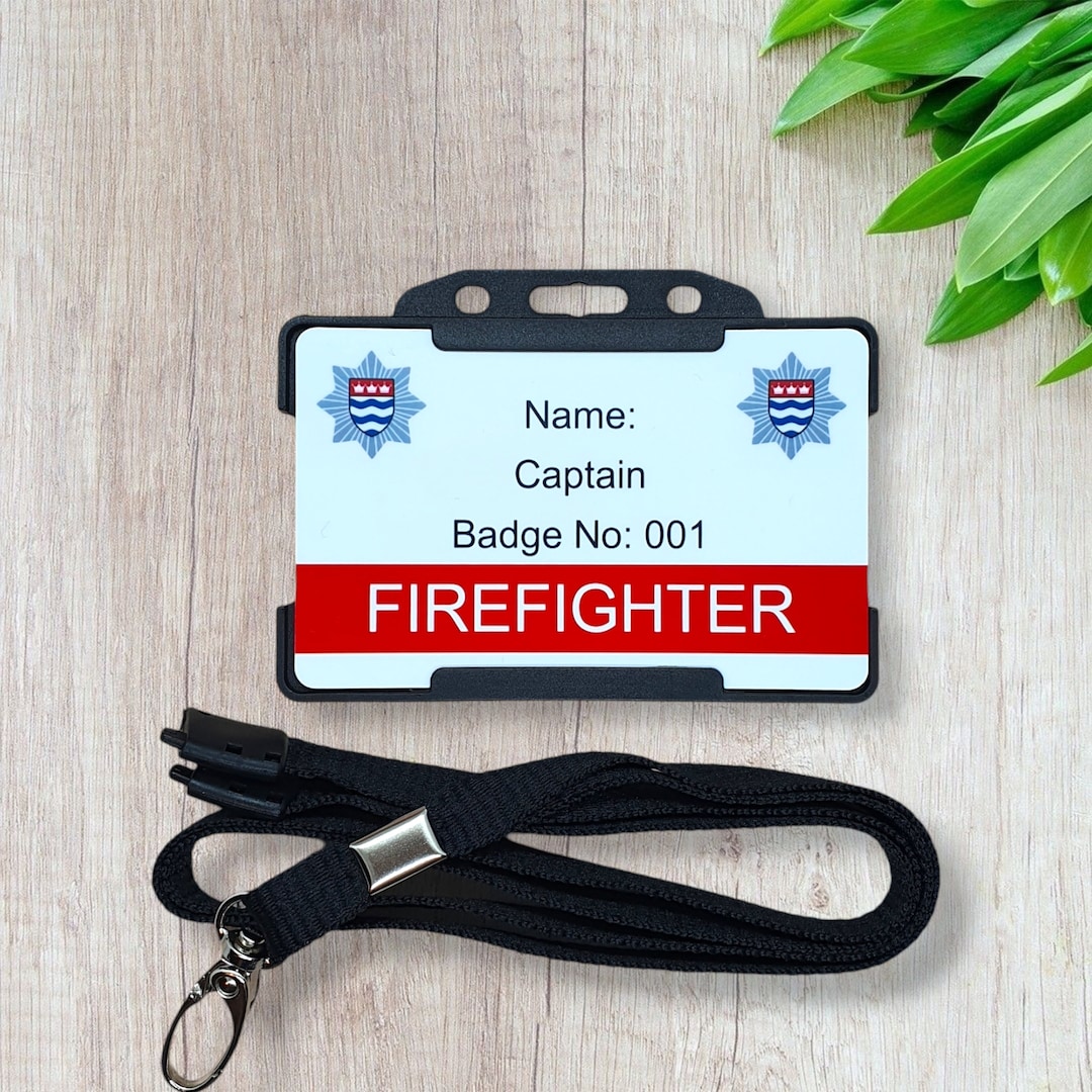 Firefighter ID Card Children's Novelty ID Card Fireman Dress up ...