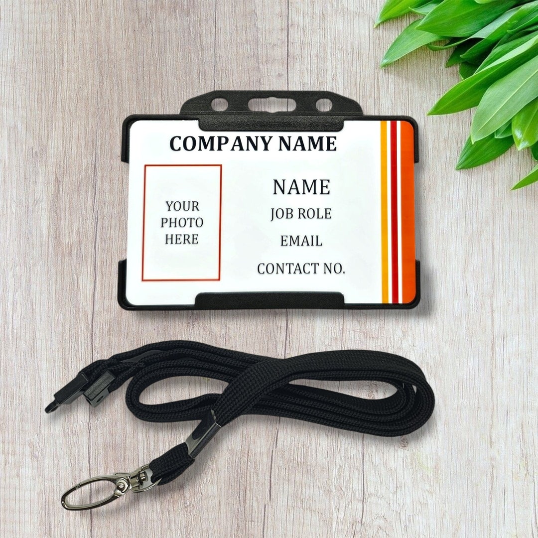 Personalised ID Card - Logo - Work ID - Identification Badge - Staff ID ...