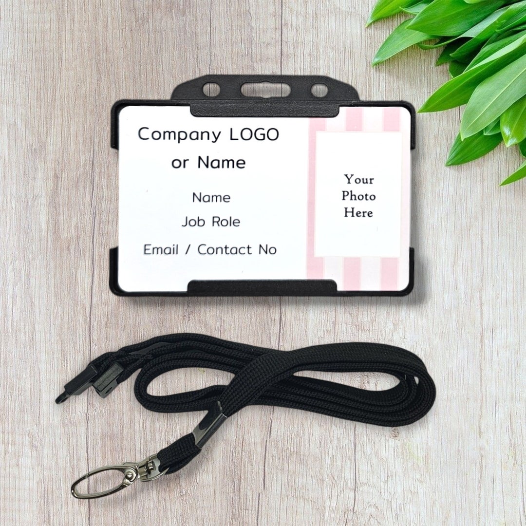 Personalised ID Card - Logo - Work ID - Identification Badge - Staff ID ...