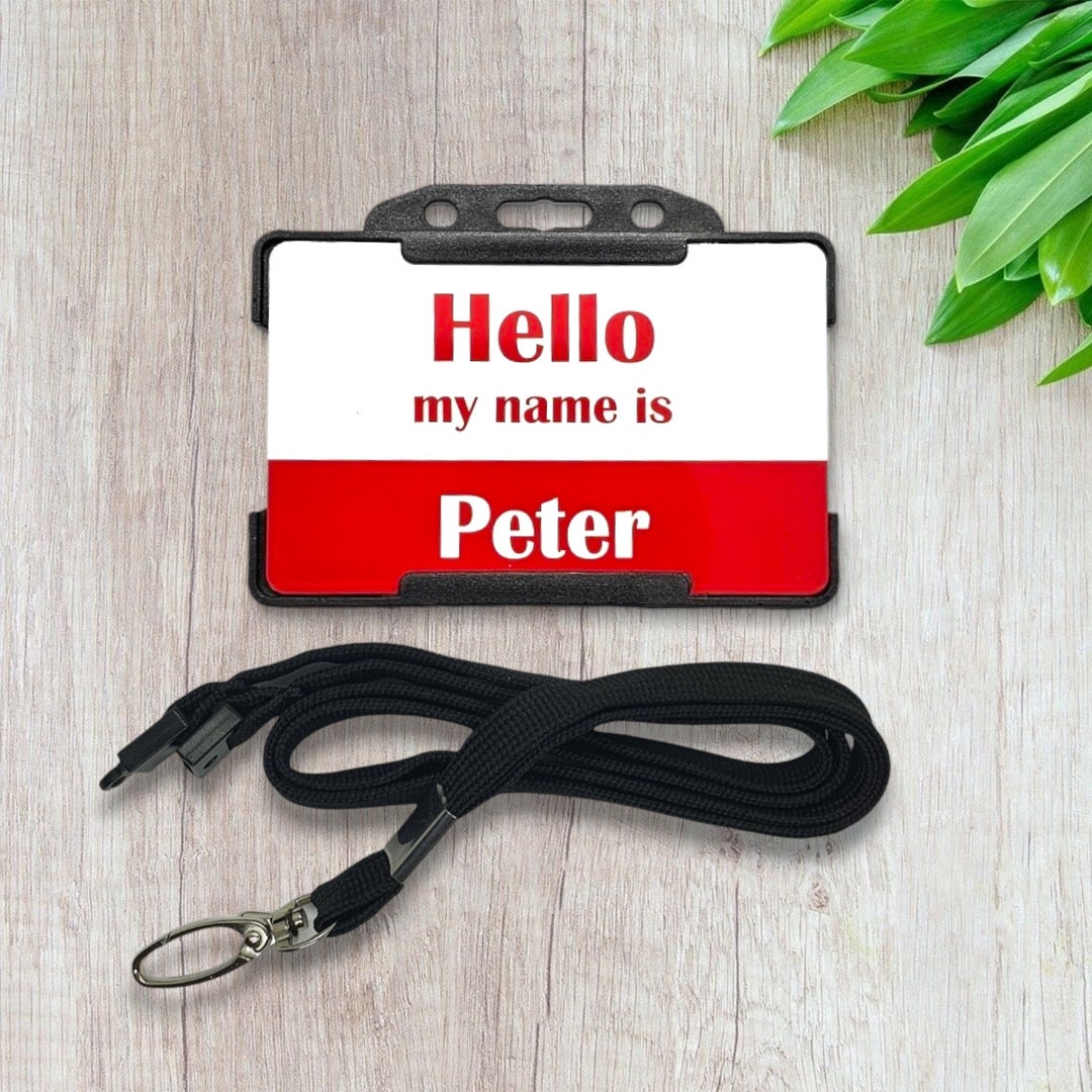 Hello My Name is ID Card Work ID Identification Badge Staff ID Work ...