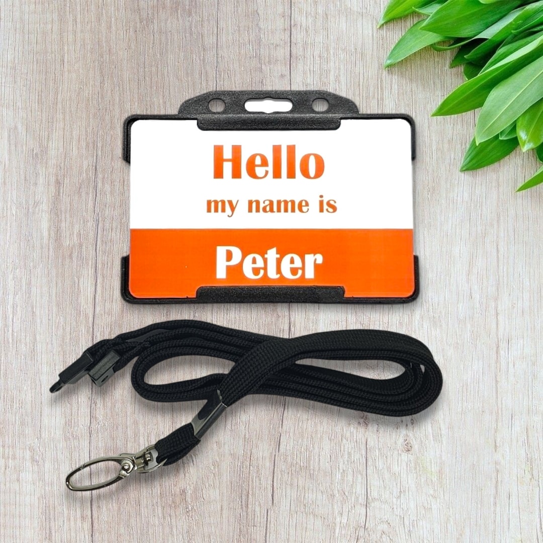 Hello My Name is ID Card - Work ID - Identification Badge - Staff ID ...
