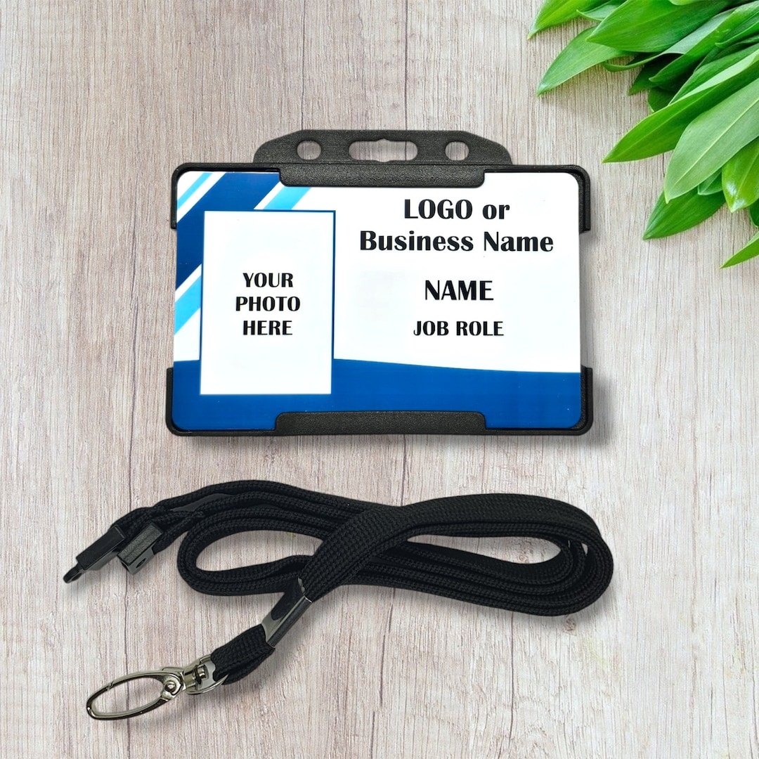 Personalised ID Card - Logo - Work ID - Identification Badge - Staff ID ...