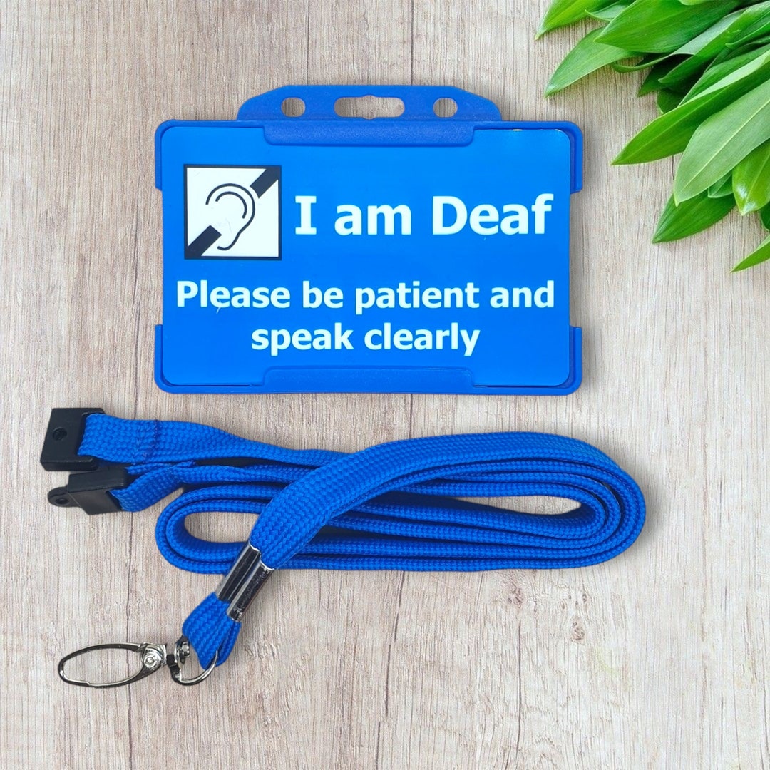 Hearing Impaired Medical Alert Card- Hearing Impairment - Deaf - Hidden ...
