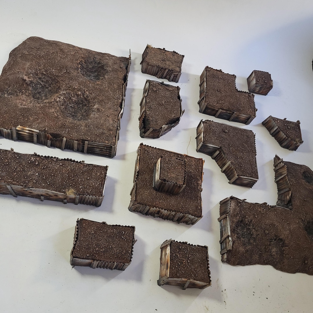 Trench Wargame Terrain, Modular Trench Warfare, Historical Wargame ...