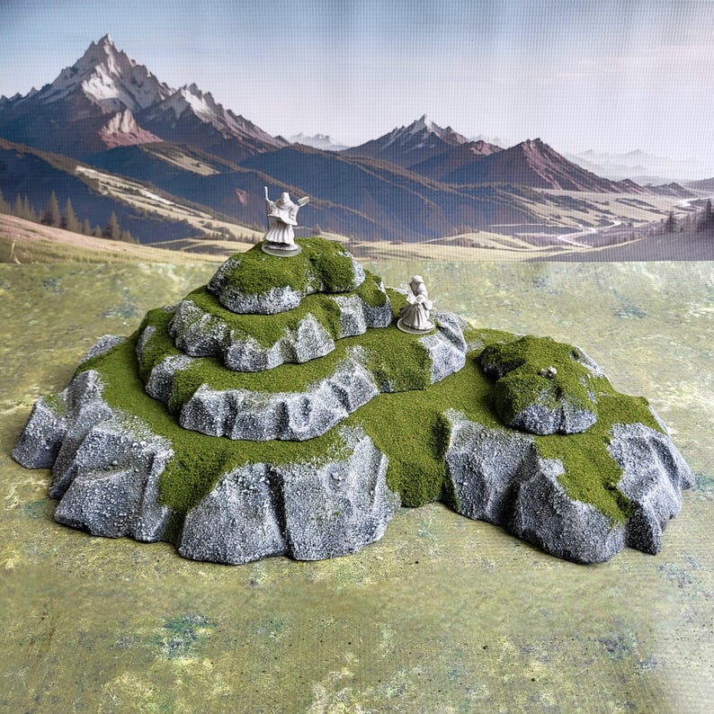 Set of Wargaming Terrain Stackable Hills 5 Piece, 3 Piece, Warhammer ...