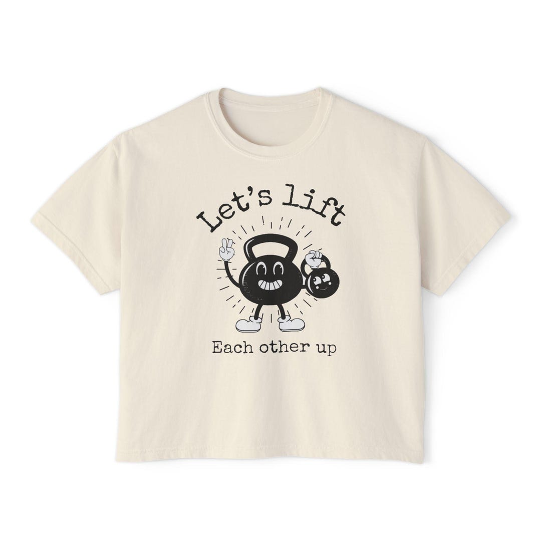 Boxy Tee Gym Humor Workout Buddy Kettlebells Fitness Motivation Shirt ...