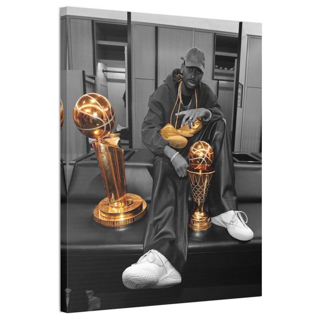 Shai Gilgeous Alexander Trophy Photo Canvas Ready to Hang Finals Poster ...