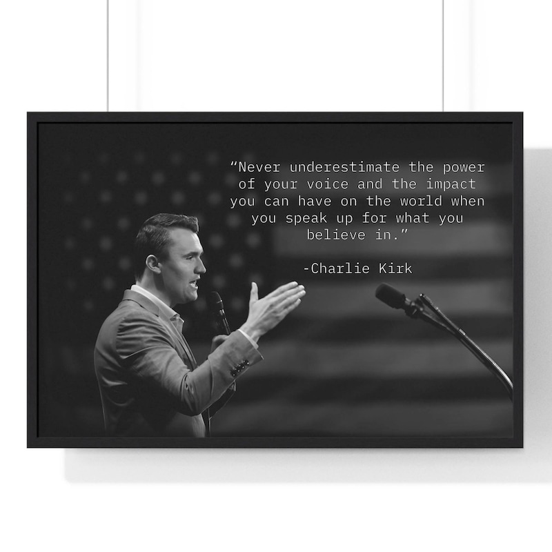Charlie Kirk Photo Frame - Etsy