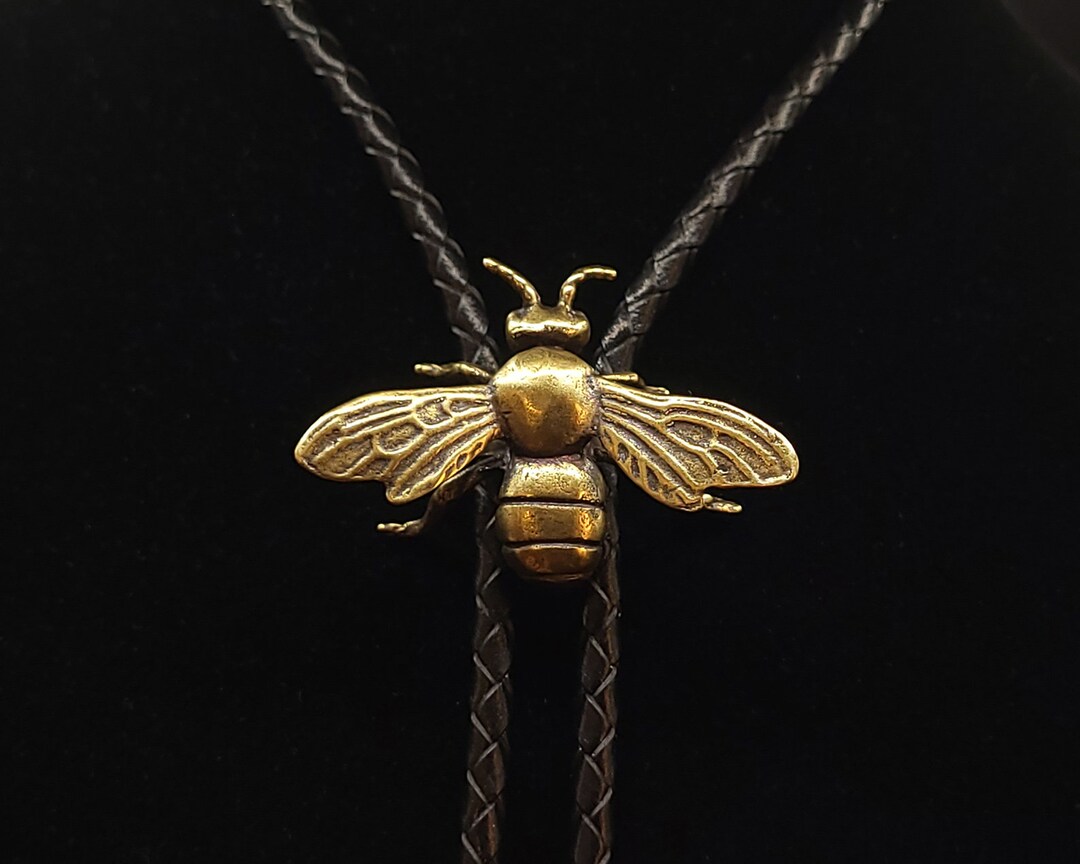 HONEY BEE - Big Bad Beetle Bolos - Brass Insect Bolo Tie Gift Casual ...