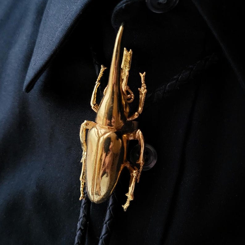 GOLD HERCULES - Big Bad Beetle Bolos - Gold Insect Bolo Tie Fashion ...