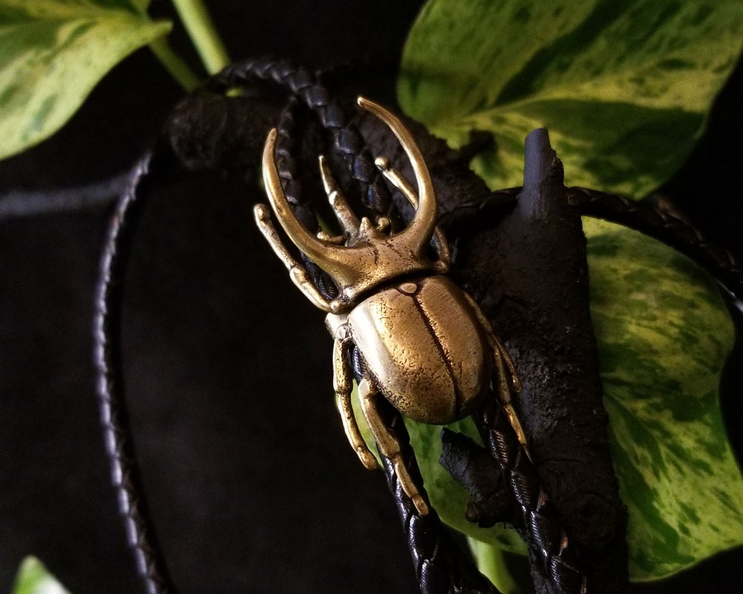 ATLAS - Big Bad Beetle Bolos - Brass Insect Bolo Tie Jewelry for Men ...