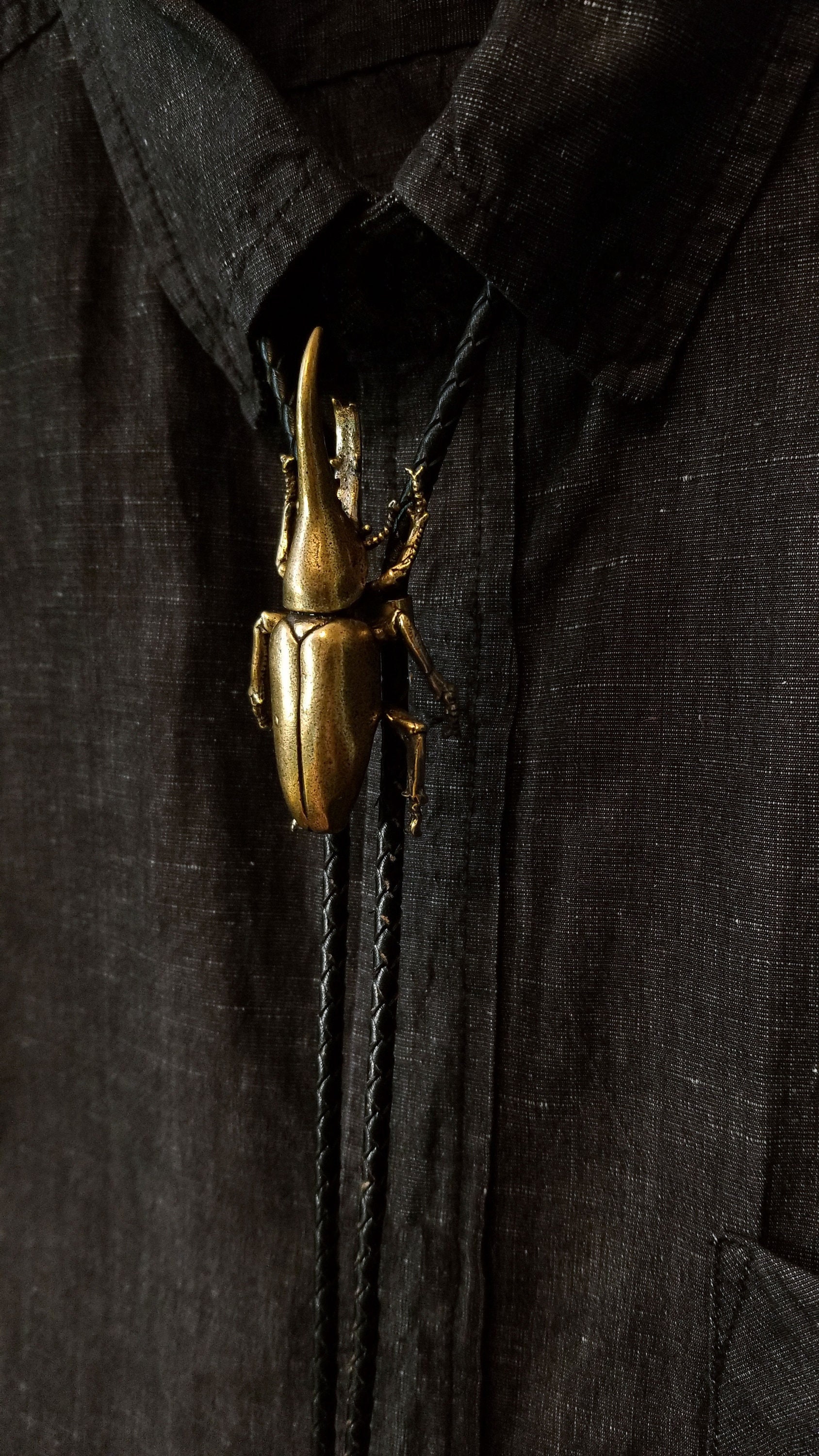 HERCULES Big Bad Beetle Bolos Brass Insect Bolo Tie - Etsy