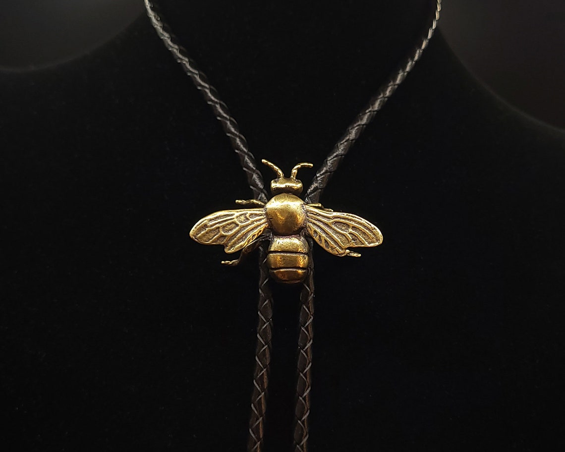 HONEY BEE - Big Bad Beetle Bolos - Brass Insect Bolo Tie Gift Casual ...