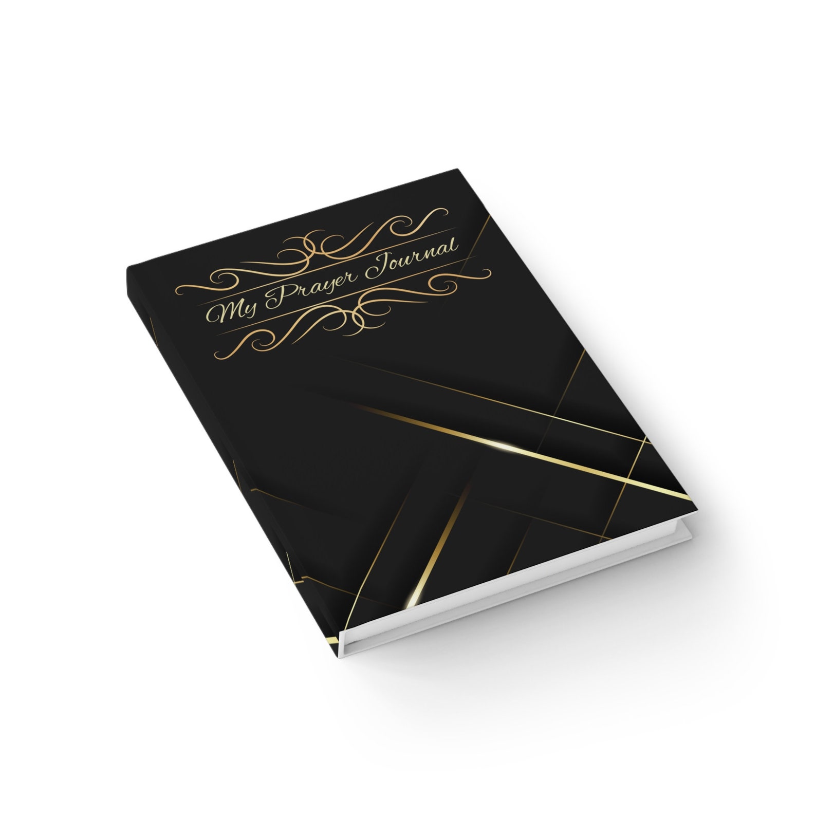 Hard Cover Prayer Journal Black and Gold Journal for Wedding Gifts ...