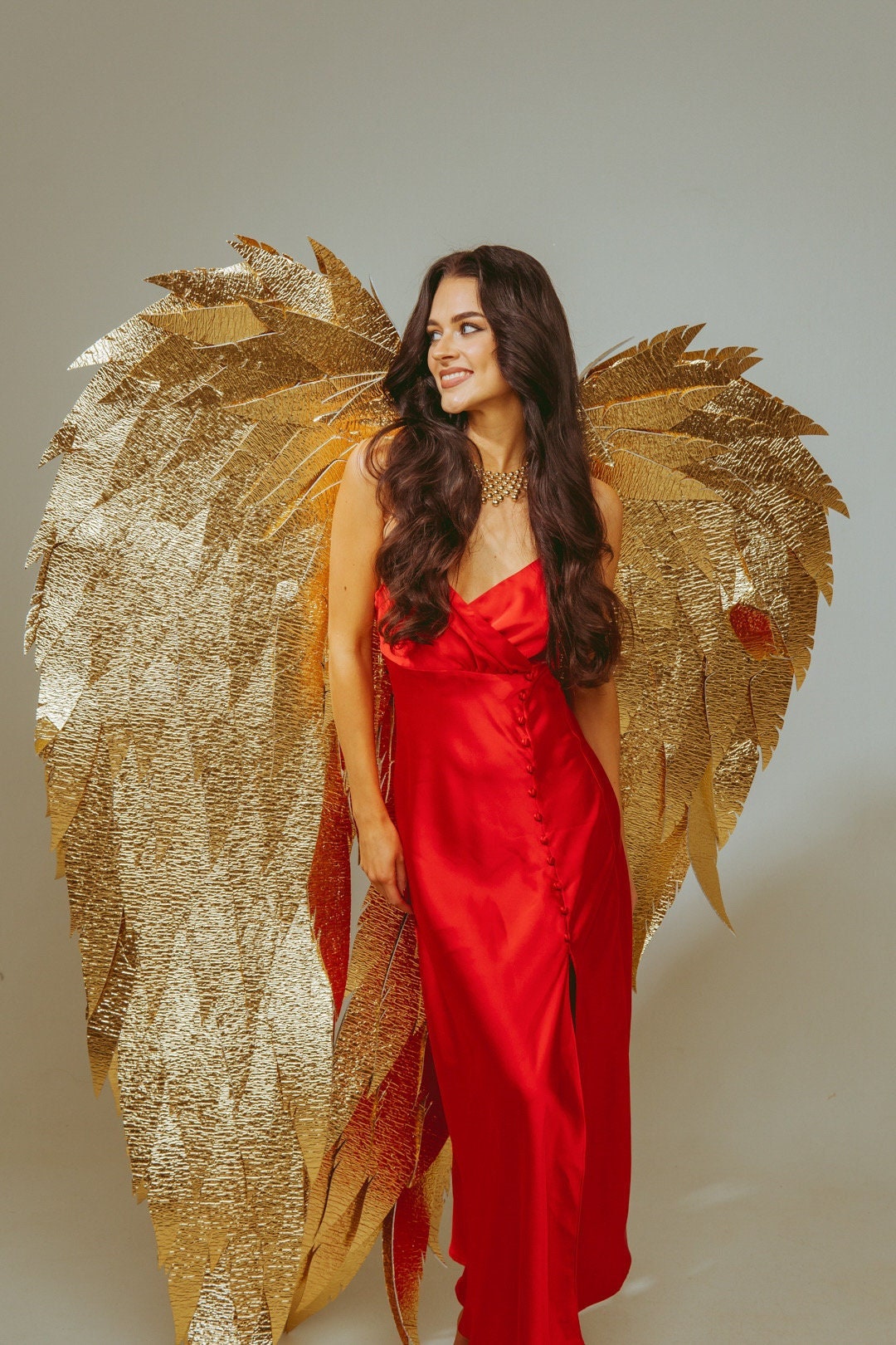 Gold Phoenix Wings, Big Shiny Gold Wings of an Angel, Wings for Photo ...