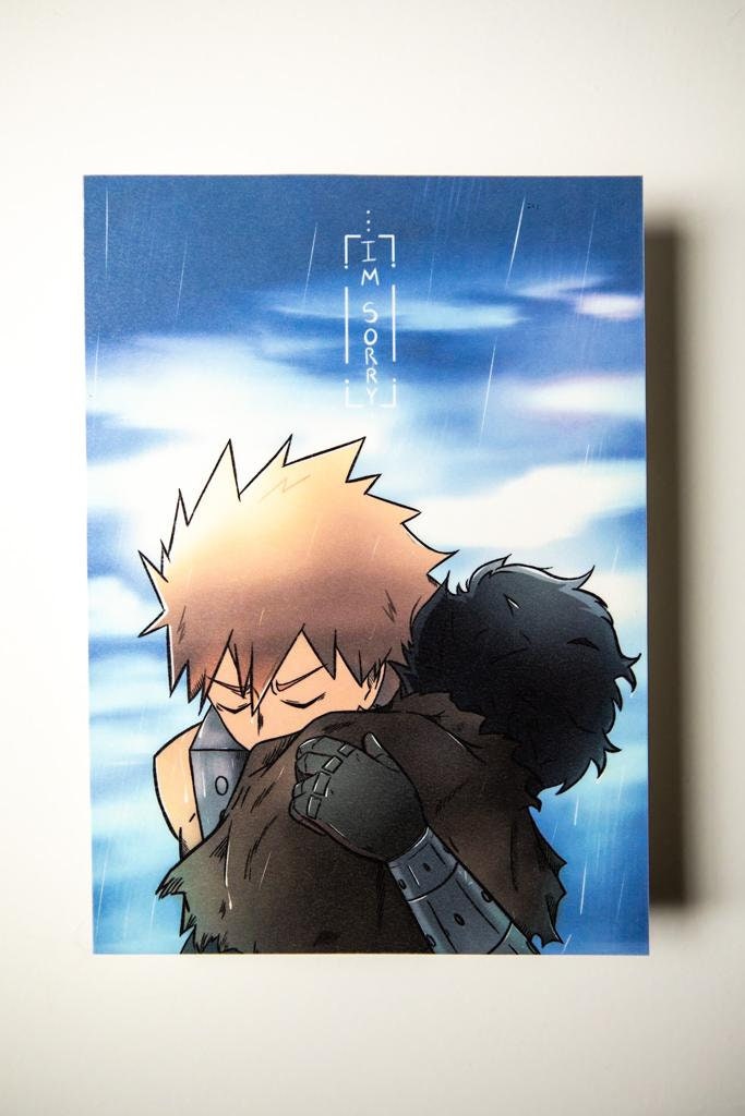 Mha | Deku and Bakugo Hug | Print | Original Anime Wall Art | - Etsy