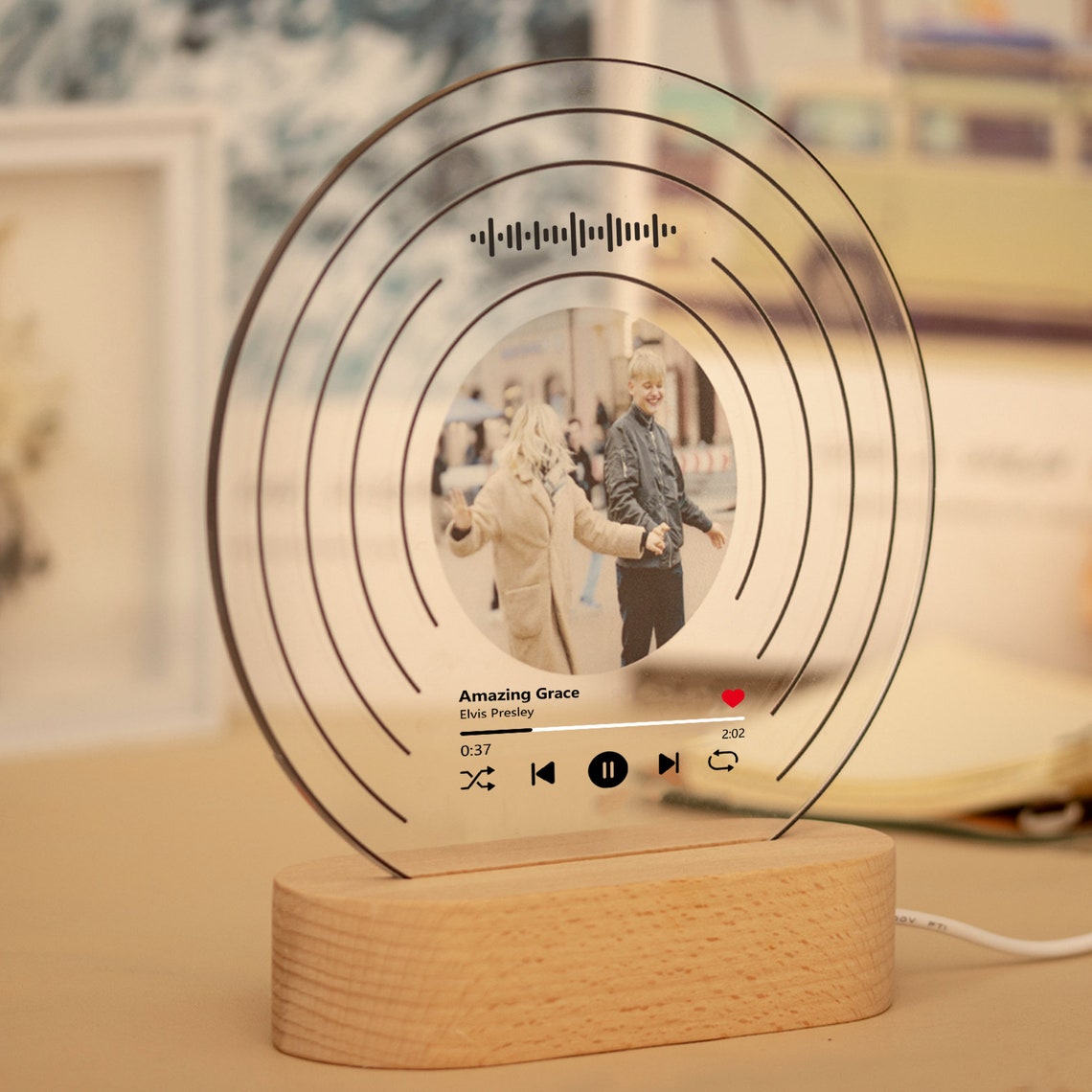 Custom Music Plaque With Photo, Custom Vinyl Record With Photo ...