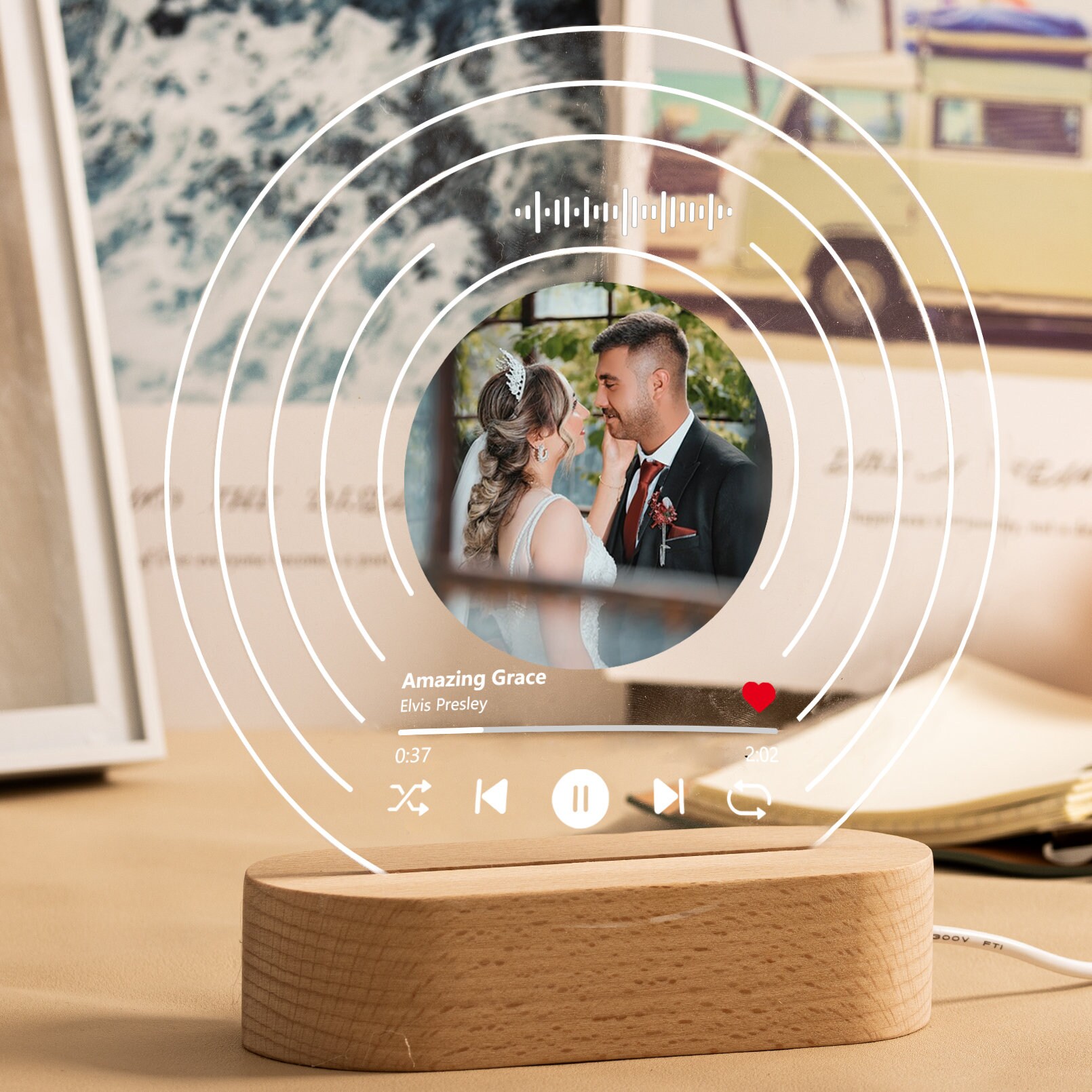 Custom Music Plaque With Photo, Custom Vinyl Record With Photo ...