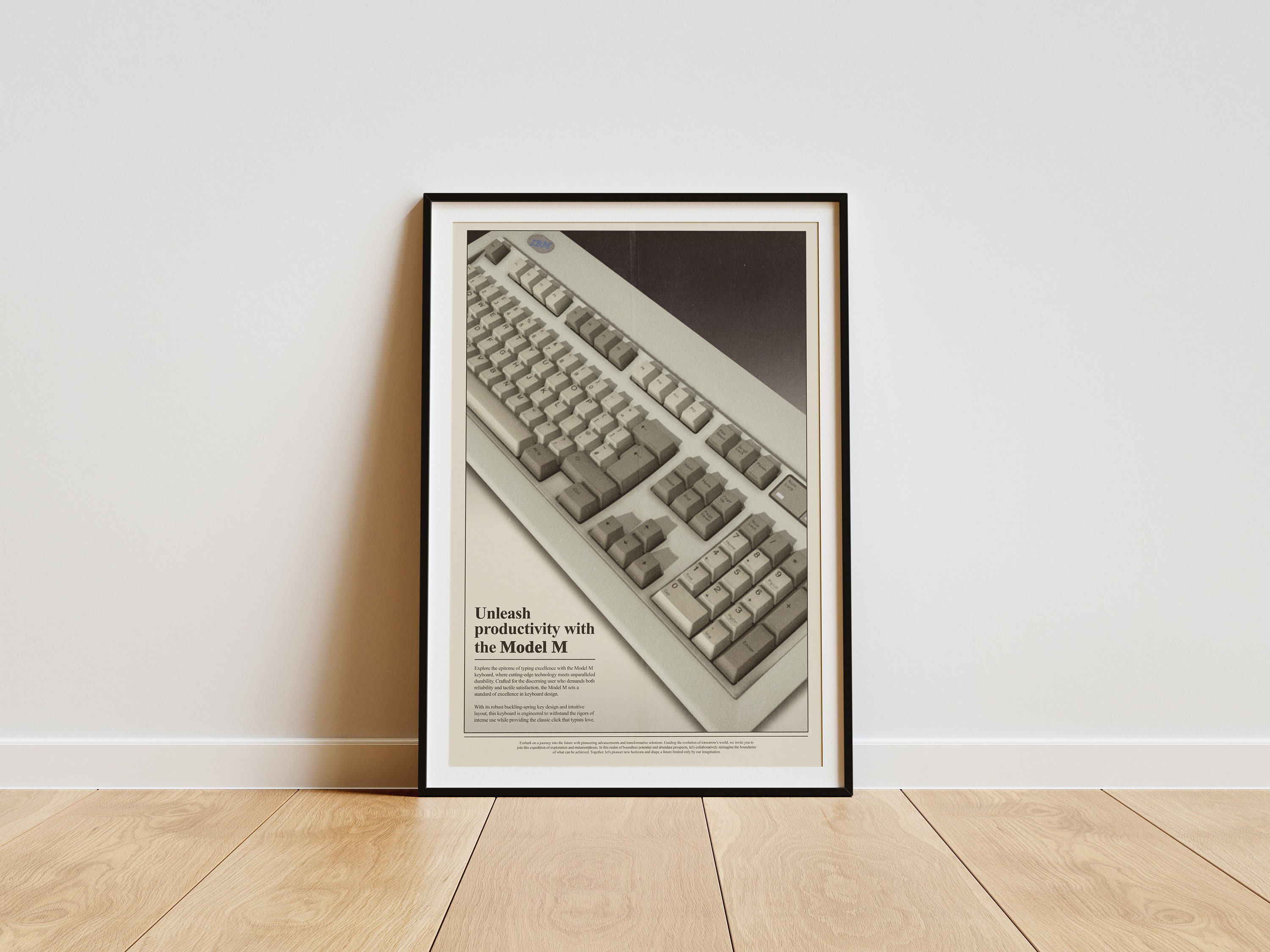 Vintage Model M Keyboard Retro Poster, Model M Keybaord, Retro Computer ...