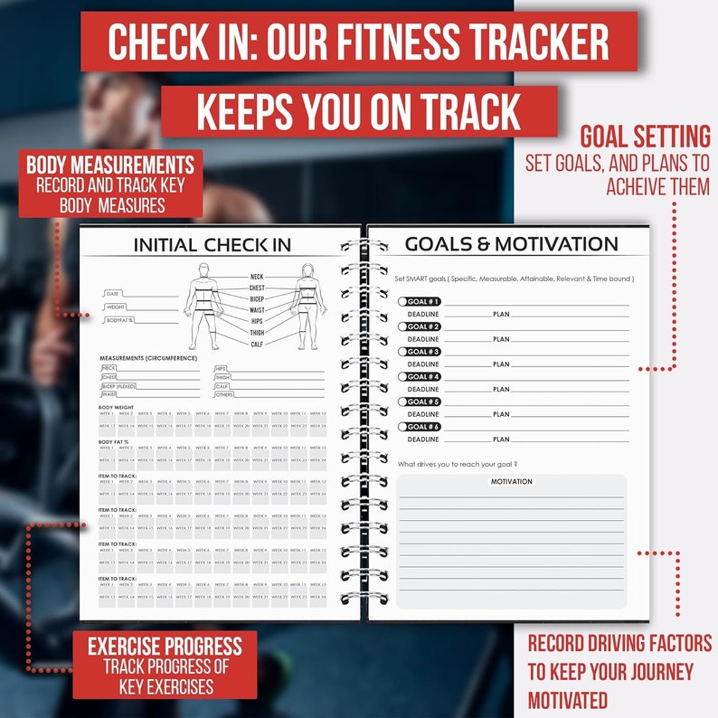 Workout Tracker Printable, Daily Exercise Log, Fitness Journal, Workout ...