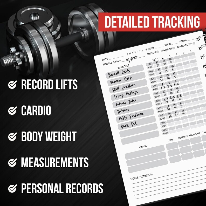 Workout Tracker Printable, Daily Exercise Log, Fitness Journal, Workout ...