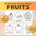 40 Fruits With Names Coloring Pages for Kids Learning Materials for ...