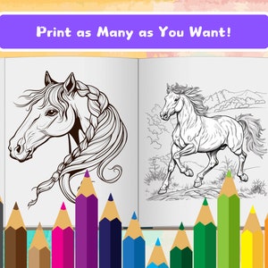 60 Horses Coloring Pages for Kids, Adults, Coloring Activity and ...