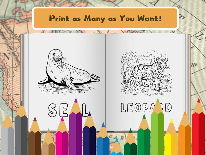 60 Zoo Animals With Names Coloring Pages for Kids Learning Materials ...