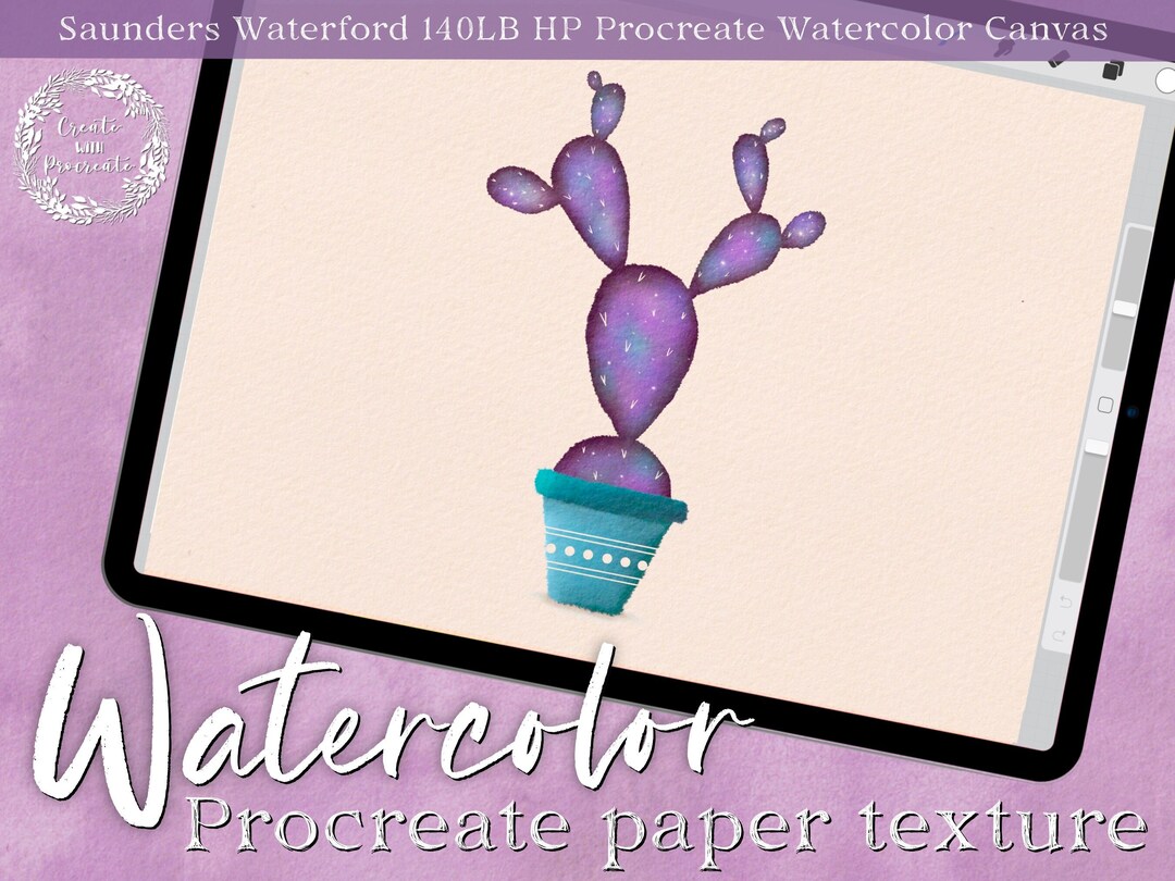 Procreate Watercolor Paper Texture Paper Overlay Realistic Watercolor Brush Seamless Digital