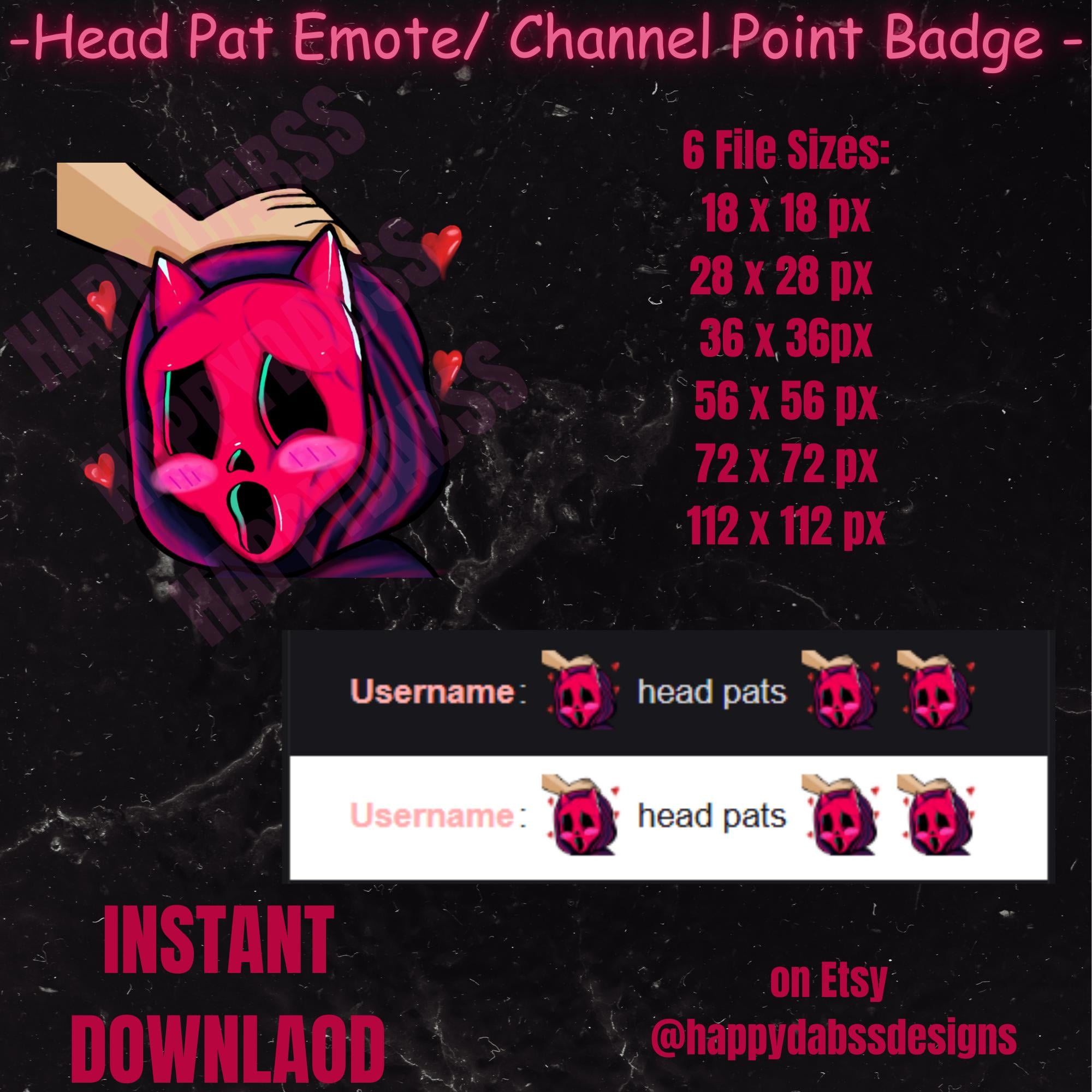 Ghost Face Head Pats Emote (RED) - Etsy