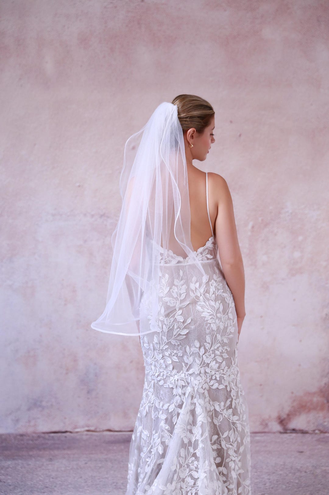 Flora Thin Horsehair Veil 90cm, Bridal Tulle Veil, Bridal Veil, Wedding ...