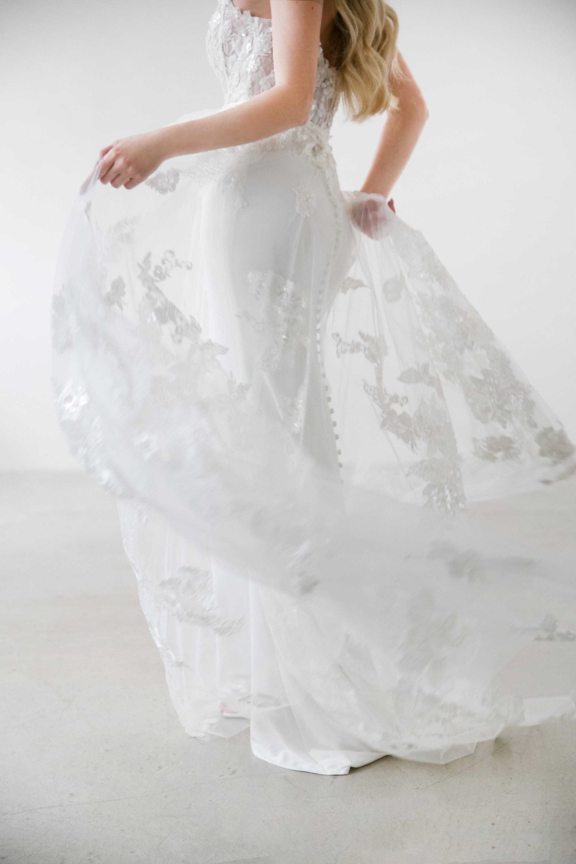 Jasmine Removable Lace Overskirt, Bridal Overskirt, Lace and Tulle ...