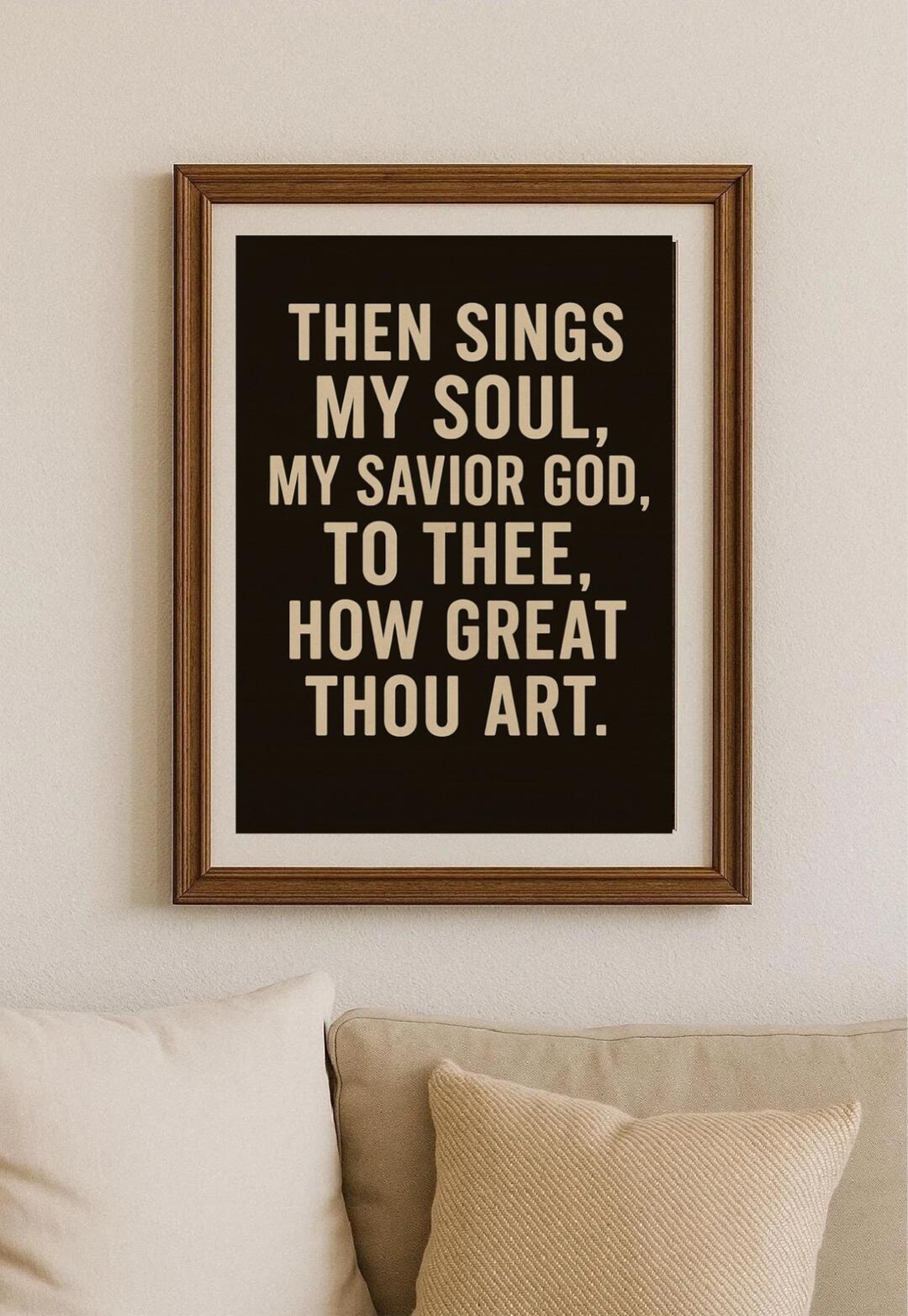 Masculine Bible Verse Wall Art | How Great Though Art | Christian ...
