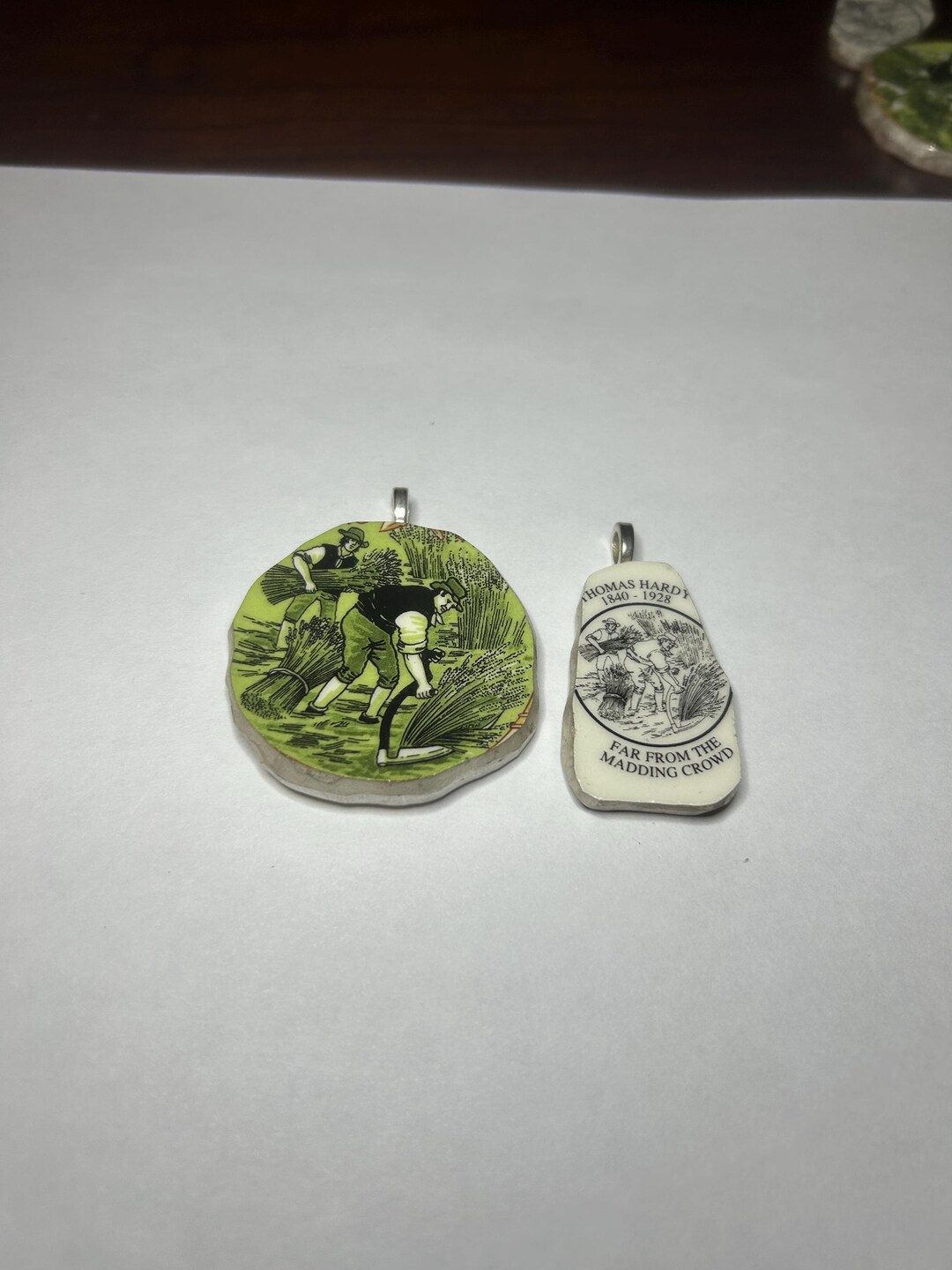 Thomas Hardy Literature Broken China Chinaware Pendant Set of Two - Etsy